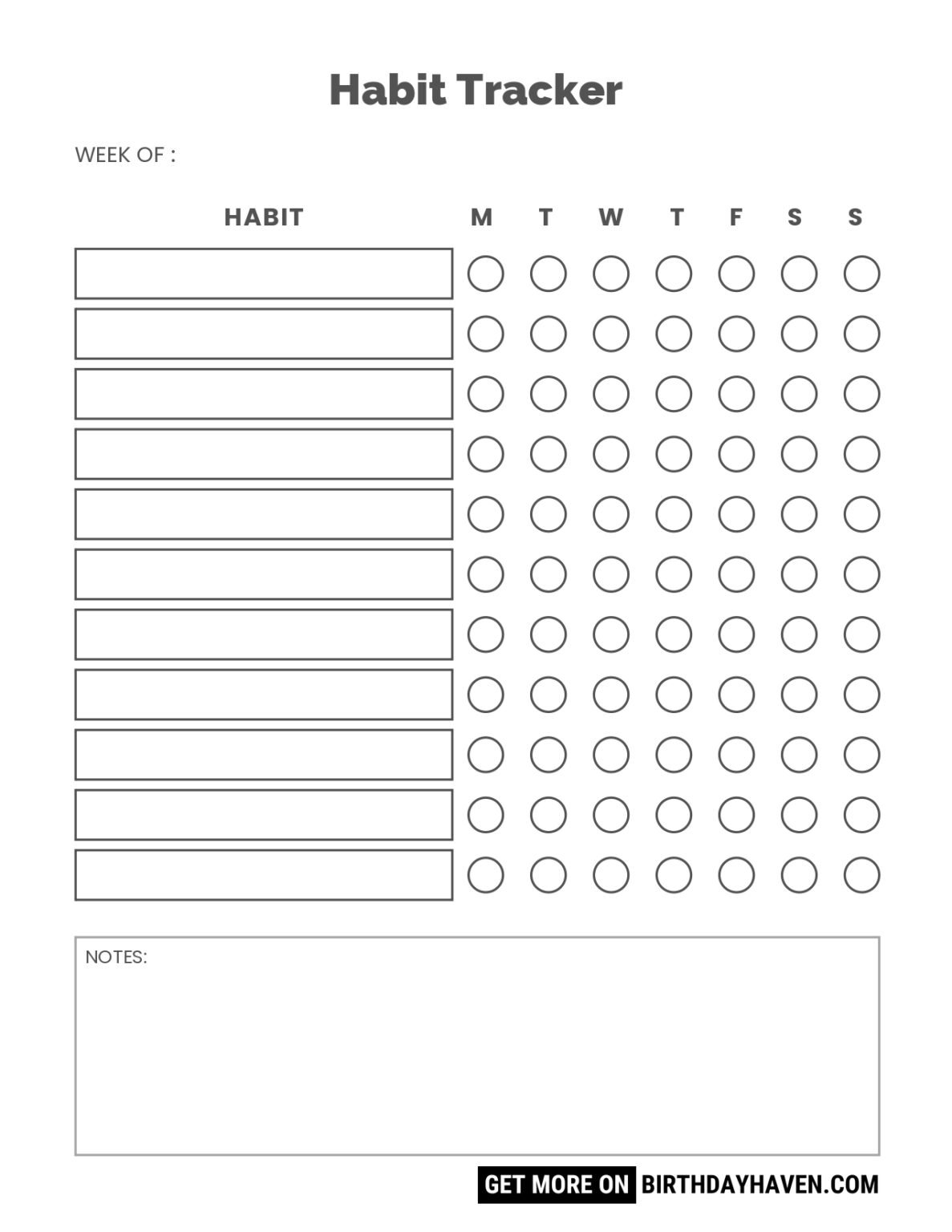 My Favorite Habit Tracker Templates for Daily Productivity - BirthdayHaven