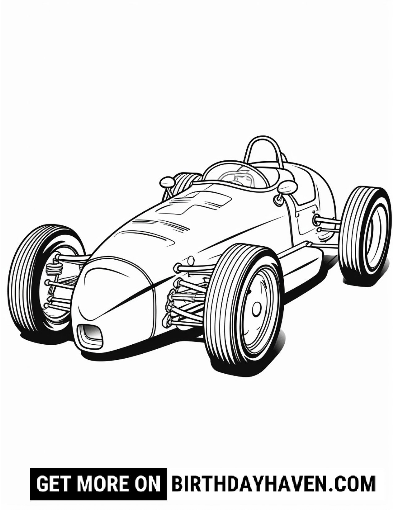 Printable Race Car Coloring Pages for All Ages - BirthdayHaven