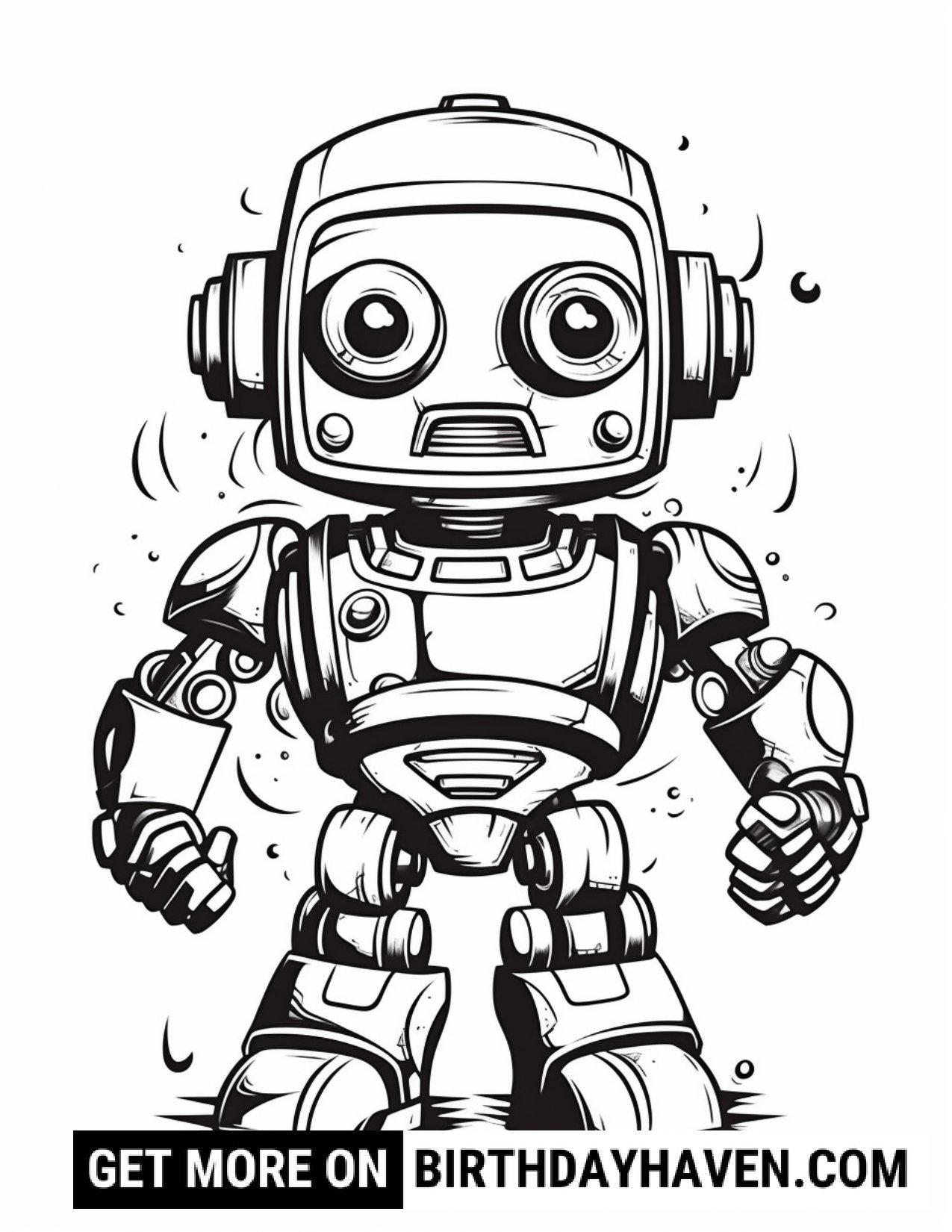 Cool Free Printable Robot Coloring Pages to Print Today - BirthdayHaven