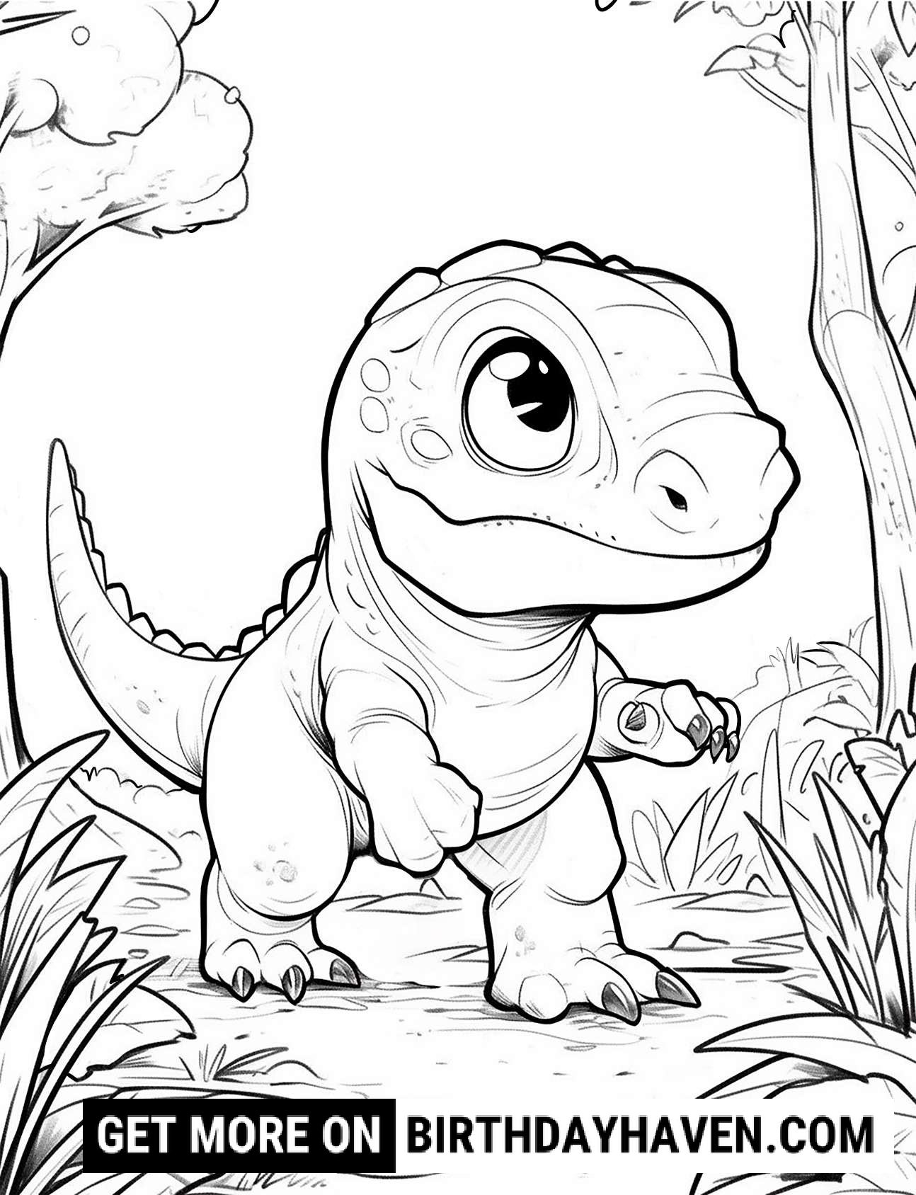 Best Free Printable Dinosaur Coloring Pages for All Ages - BirthdayHaven