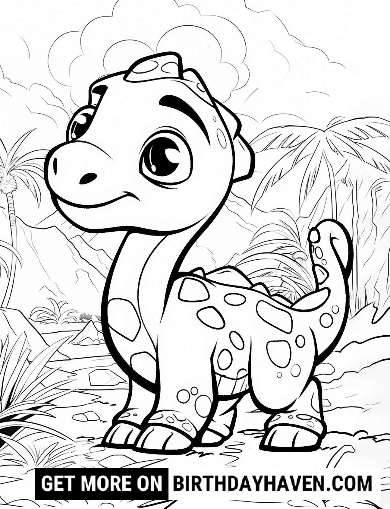 Best Free Printable Dinosaur Coloring Pages for All Ages - BirthdayHaven