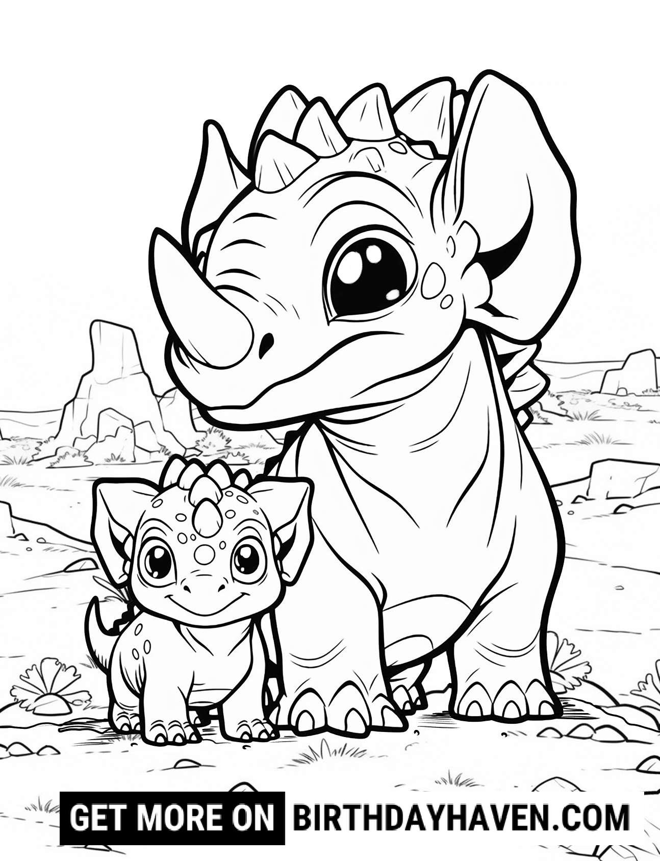 Best Free Printable Dinosaur Coloring Pages for All Ages - BirthdayHaven