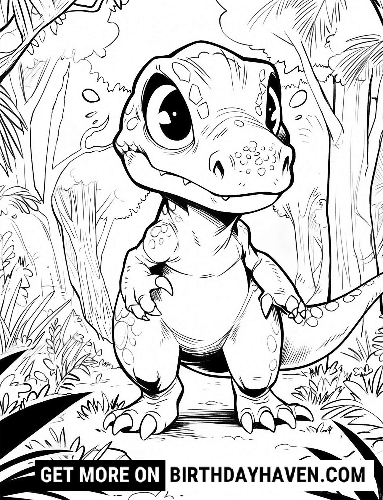 Best Free Printable Dinosaur Coloring Pages for All Ages - BirthdayHaven