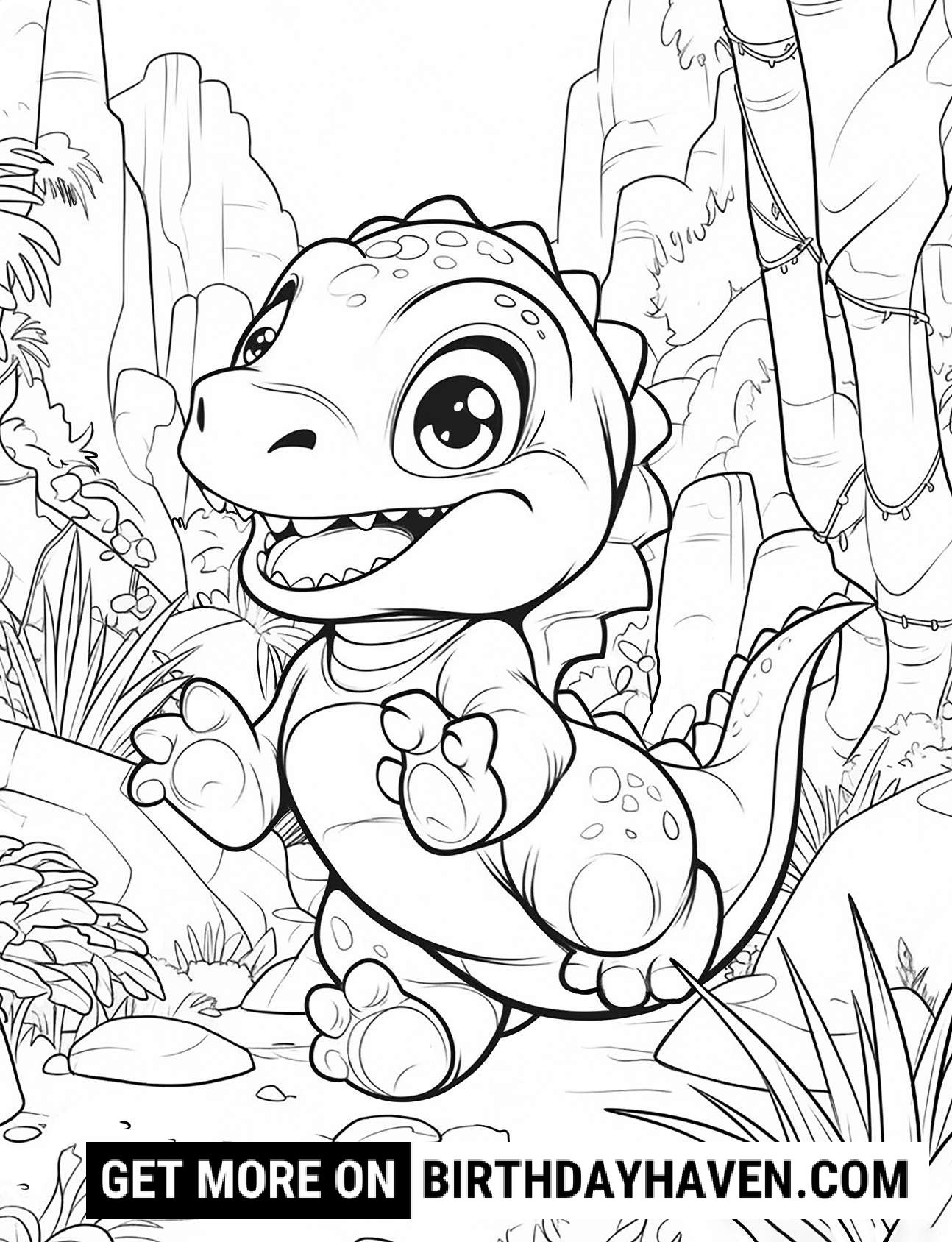 Best Free Printable Dinosaur Coloring Pages for All Ages - BirthdayHaven