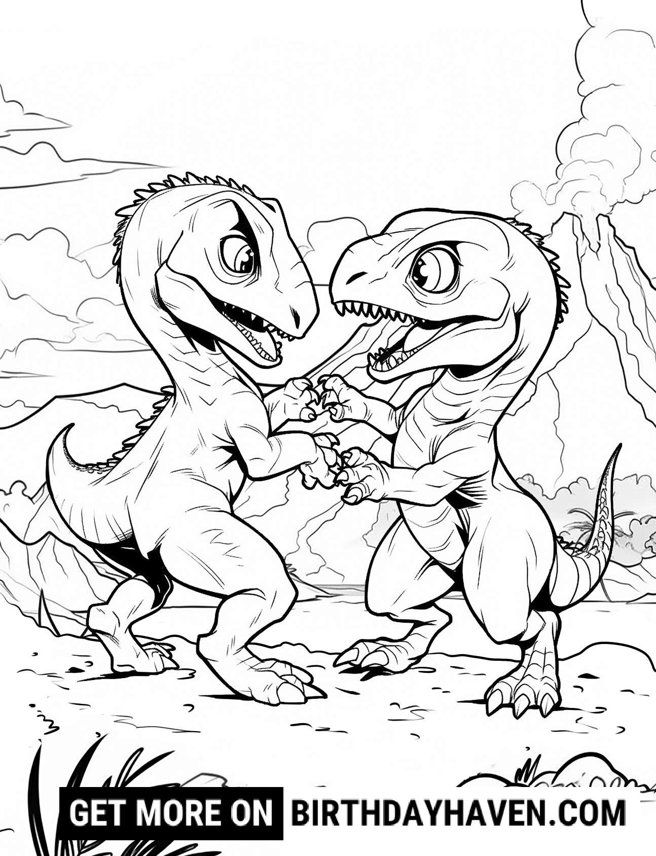 Best Free Printable Dinosaur Coloring Pages for All Ages - BirthdayHaven